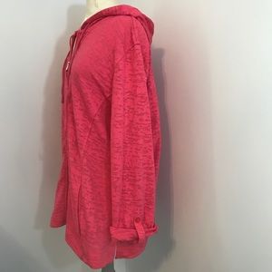 Three Hearts | Tops | Three Hearts Pink Burnout Zip Up Size X | Poshmark